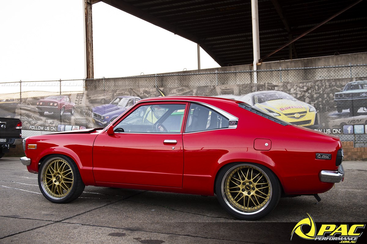 FOR SALE MAZDA RX3 COUPE 13BT PAC255. Pac Performance Racing